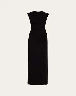 Simkhai Acacia Sleeveless Gathered Midi Dress - Black