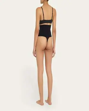 SKIMS Seamless Sculpt High Waist Thong - Onyx