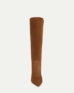 Veronica Beard Lisa Mid-heel Boots - Chestnut