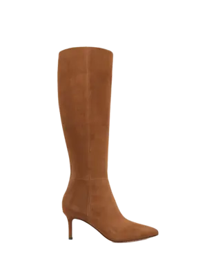 Veronica Beard Lisa Mid-heel Boots - Chestnut