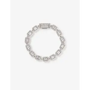 DARKAI Tennis Baguette Pavé Bracelet - White