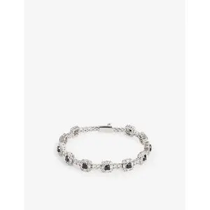 DARKAI Studs White Gold-plated Bracelet - White & Black