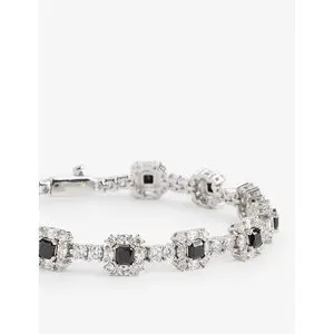DARKAI Studs White Gold-plated Bracelet - White & Black