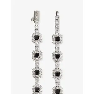 DARKAI Studs White Gold-plated Bracelet - White & Black