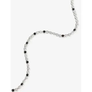 DARKAI 18ct White Gold-plated Brass And Stone Necklace