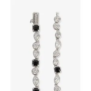 DARKAI 18ct White Gold-plated Brass And Stone Necklace