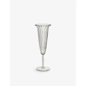 SOPHIE LOU JACOBSEN Angel Glass Champagne Flutes Set Of Four - Clear