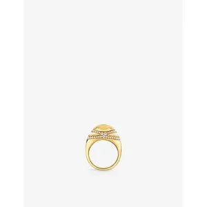 BVLGARI Cabochon 18ct Yellow-gold And Diamond Ring - Yellow Gold