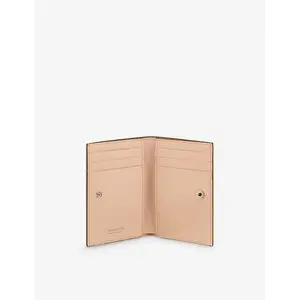 BVLGARI Serpenti Forever Metallic-leather Folded Card Holder - Light Gold