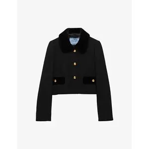 Prada Natté Cropped Wool Jacket