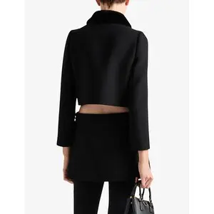 Prada Natté Cropped Wool Jacket