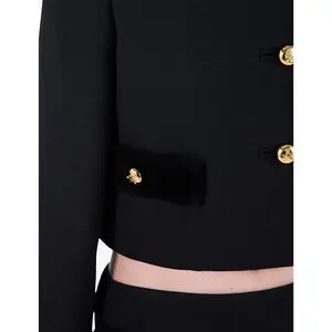 Prada Natté Cropped Wool Jacket