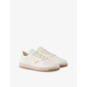 Prada Downtown Low-top Leather Trainers - Neutral