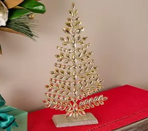 VALERIE PARR HILL As Is 14.5' Faceted Jewel Tree With Glittered Base Valerie - One-color