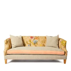 MACKENZIE-CHILDS Field Study Floral And Gingham Sofa