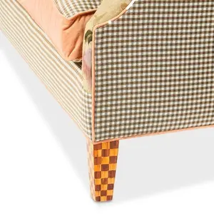 MACKENZIE-CHILDS Field Study Floral And Gingham Sofa