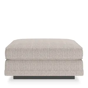 CARACOLE Et Viola Ottoman - Simply Black/textured Beige