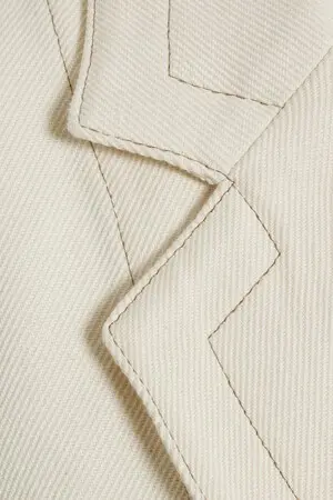 Max Mara Cotton And Linen-blend Twill Blazer