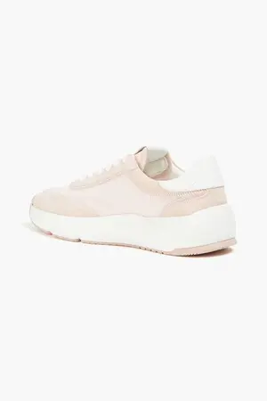 STUART WEITZMAN Glide Mesh And Suede Sneakers