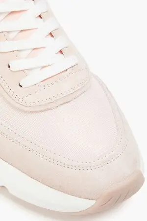 STUART WEITZMAN Glide Mesh And Suede Sneakers