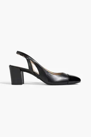 STUART WEITZMAN Patent Leather Slingback Pumps