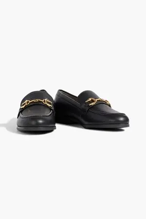 STUART WEITZMAN Owen Embellished Leather Loafers