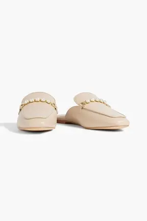 STUART WEITZMAN Perla Embellished Mules - Beige