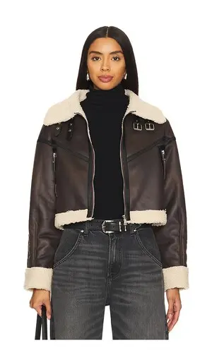 Superdown Amelia Faux Leather Jacket