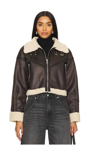 Superdown Amelia Faux Leather Jacket