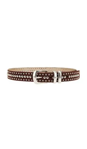 UNDERSTATED LEATHER Studded Hold Em Belt - Brown