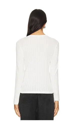 LESET Pointelle Long Sleeve - White