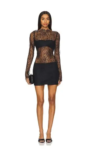 Lovers and Friends Black Lace Mini Cocktail Dresses