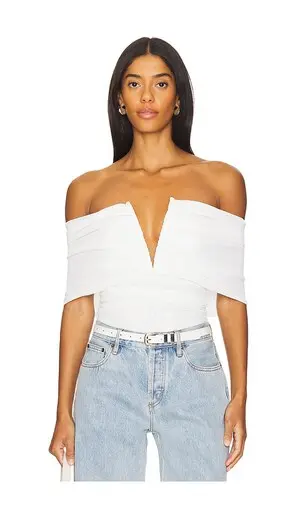 WeWoreWhat Ruched Off Shoulder Bodysuit