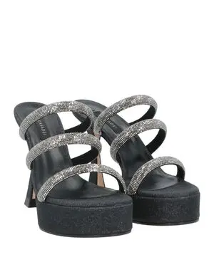Casadei Woven Sandals With Crystals
