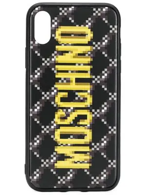 Moschino Pixelated Logo Iphone X/xs Case - Black