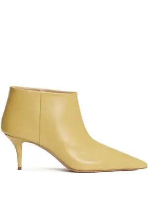 Fabiana Filippi Leather Ankle Boots - Yellow