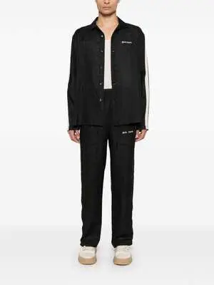 Palm Angels Logo-embroidered Track Pants - Black