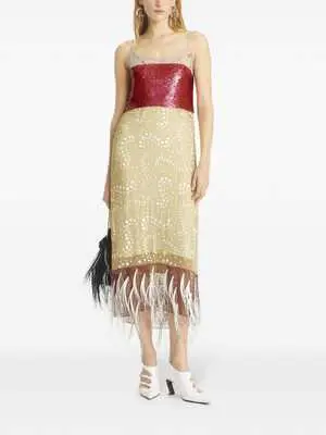 Tory Burch Crystal-embroidered Slip Dress