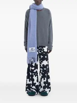 Marni Logo-appliqué Scarf - Purple