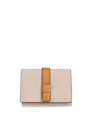 Loewe Logo-embossed Leather Wallet - Neutrals