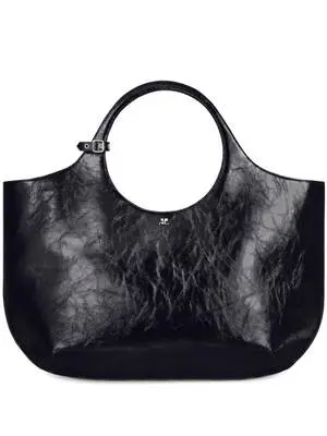 COURREGES Large Holy Handbag - Black