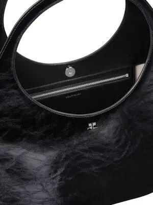COURREGES Large Holy Handbag - Black