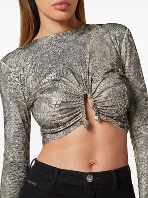 Philipp Plein Glass Crystal Embellishment T-shirt