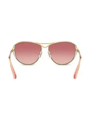 SWAROVSKI Round-frame Sunglasses - Gold