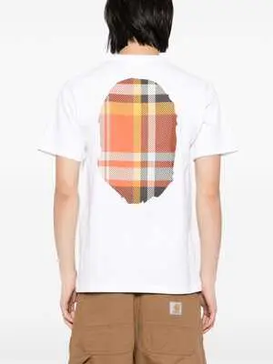A BATHING APE Checked Big-ape Head T-shirt