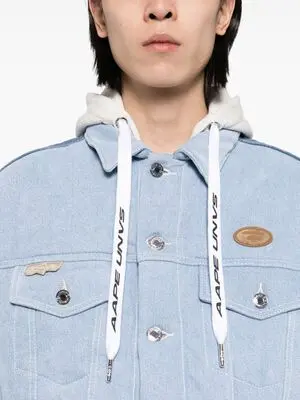 AAPE BY *A BATHING APE® Logo Patched Denim Jacket