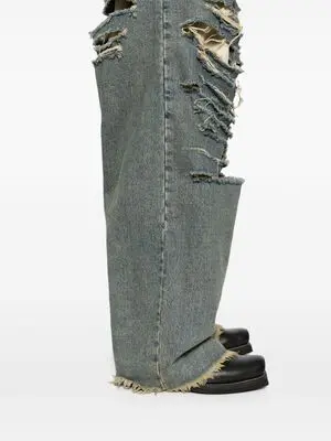 424 Ripped Wide Leg Jeans