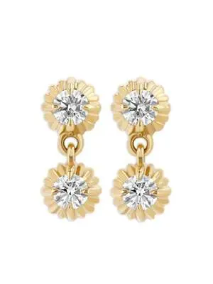Lizzie Mandler 18kt Yellow Diamond Drop Earrings - Gold