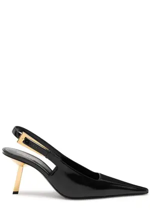 Saint Laurent Lee 75 Slingback Pumps - Black