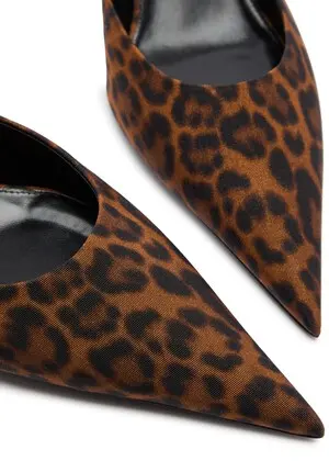 Saint Laurent Barbara 55 Animal-print Mules